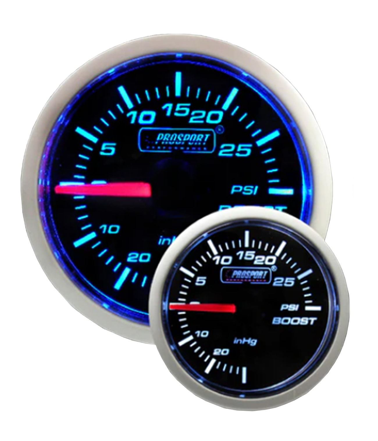 Blue White gauges, Boost gauges, EGT gauges, oil pressure, – Prosport ...