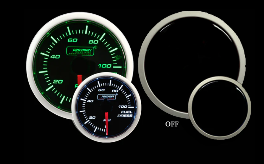 Prosport Performance Green/White Electrical Fuel Pressure Gauge ...